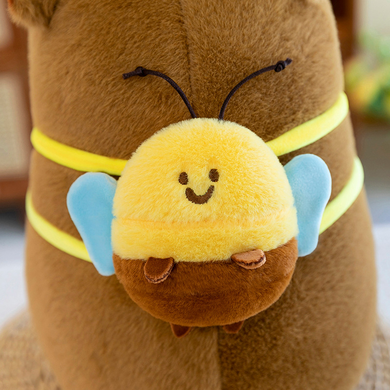 35/45/55cm Capybara Bee Backpack Stuffed Toys Kawaii Soft Pillow ...