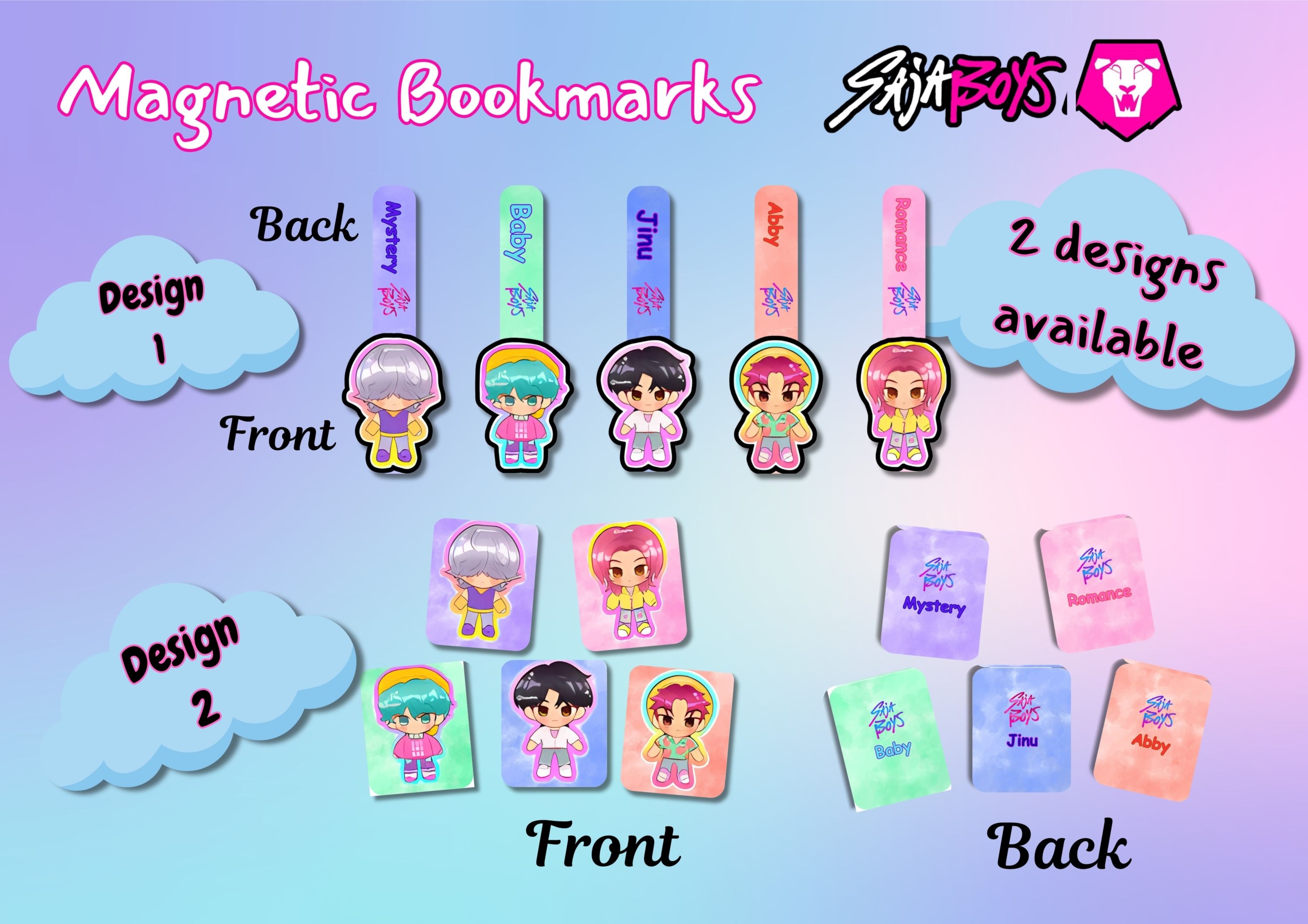 Saja Boys Magnetic Bookmarks Design 1 (1.3in x 4in) | Shopee Philippines