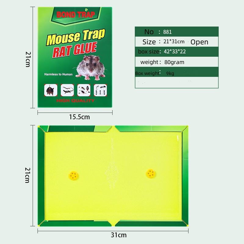 10Pcs Sticky Mouse Trap Non Toxic Glue Board Super Strong Adhesive for ...
