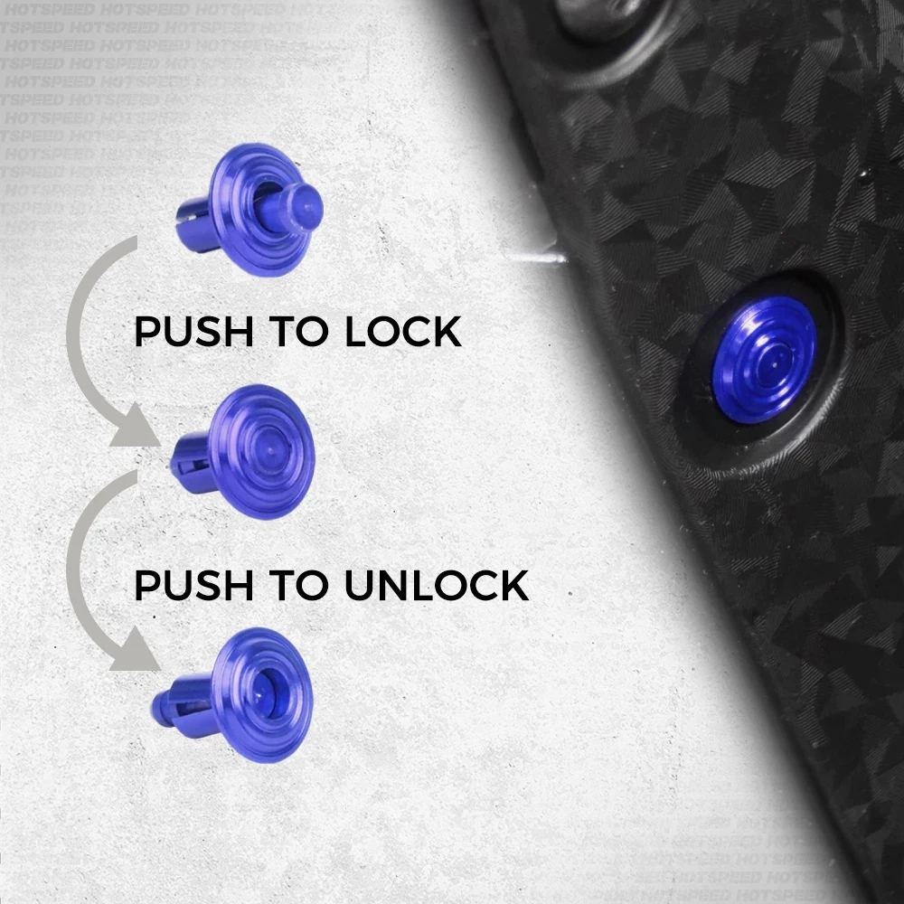 【6pcs】PrecisionLock Push Pin Rivet CNC Aluminum M5x15 For Motorcycle ...