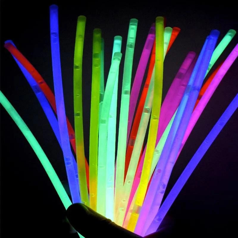 50/100 Pcs 5 Color Mixed Packaging Glow Stick Bracelet Glow in The Dark ...