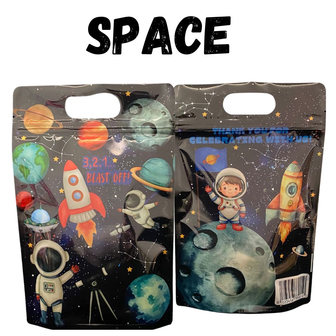 30pcs Astronaut Space Outer Space Ship Loot Bag Candy Bag Ziplock Stand ...