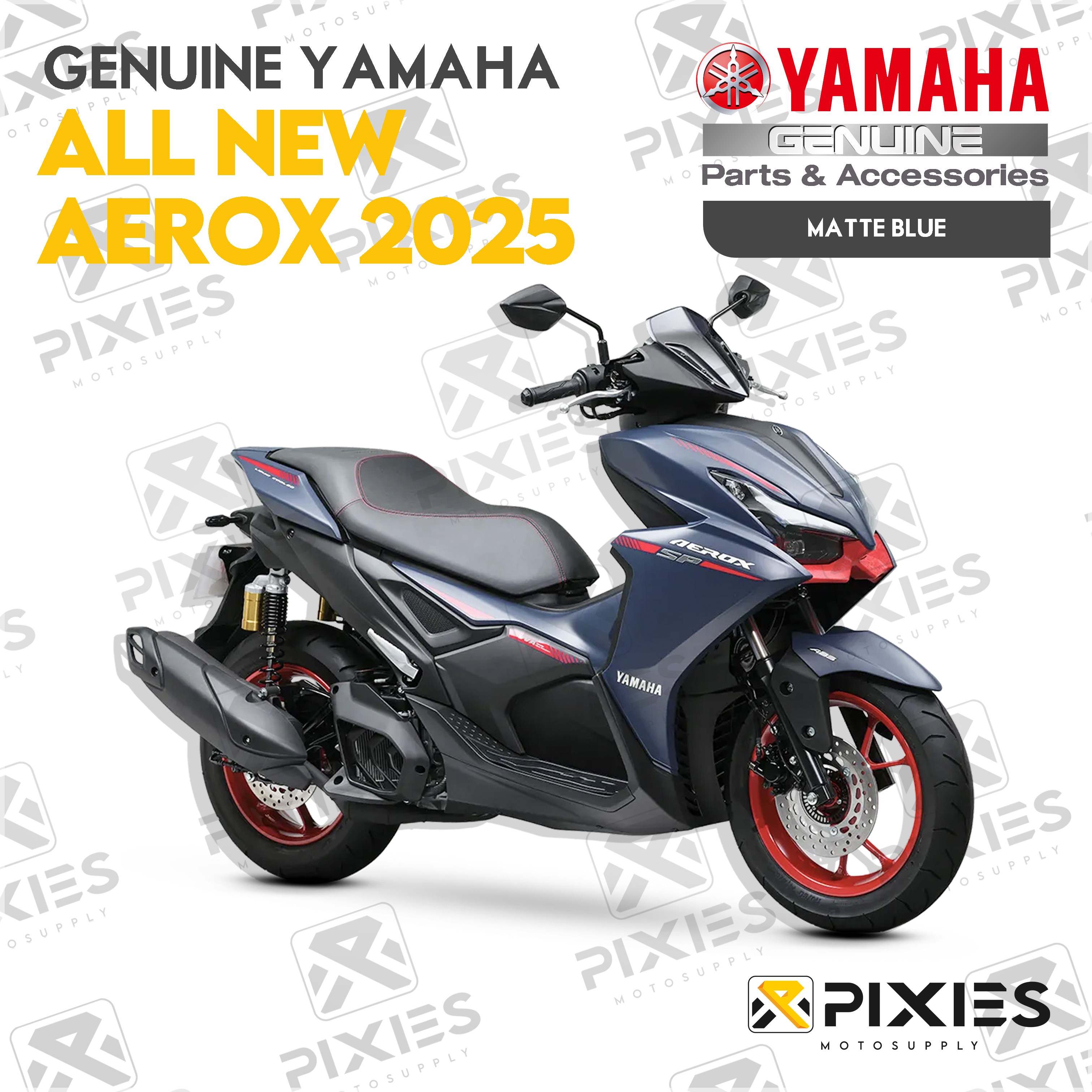 YAMAHA AEROX V3 SP 2025 MATTE BLUE DARK BLUE NAVY BLUE DECALS STICKER ...