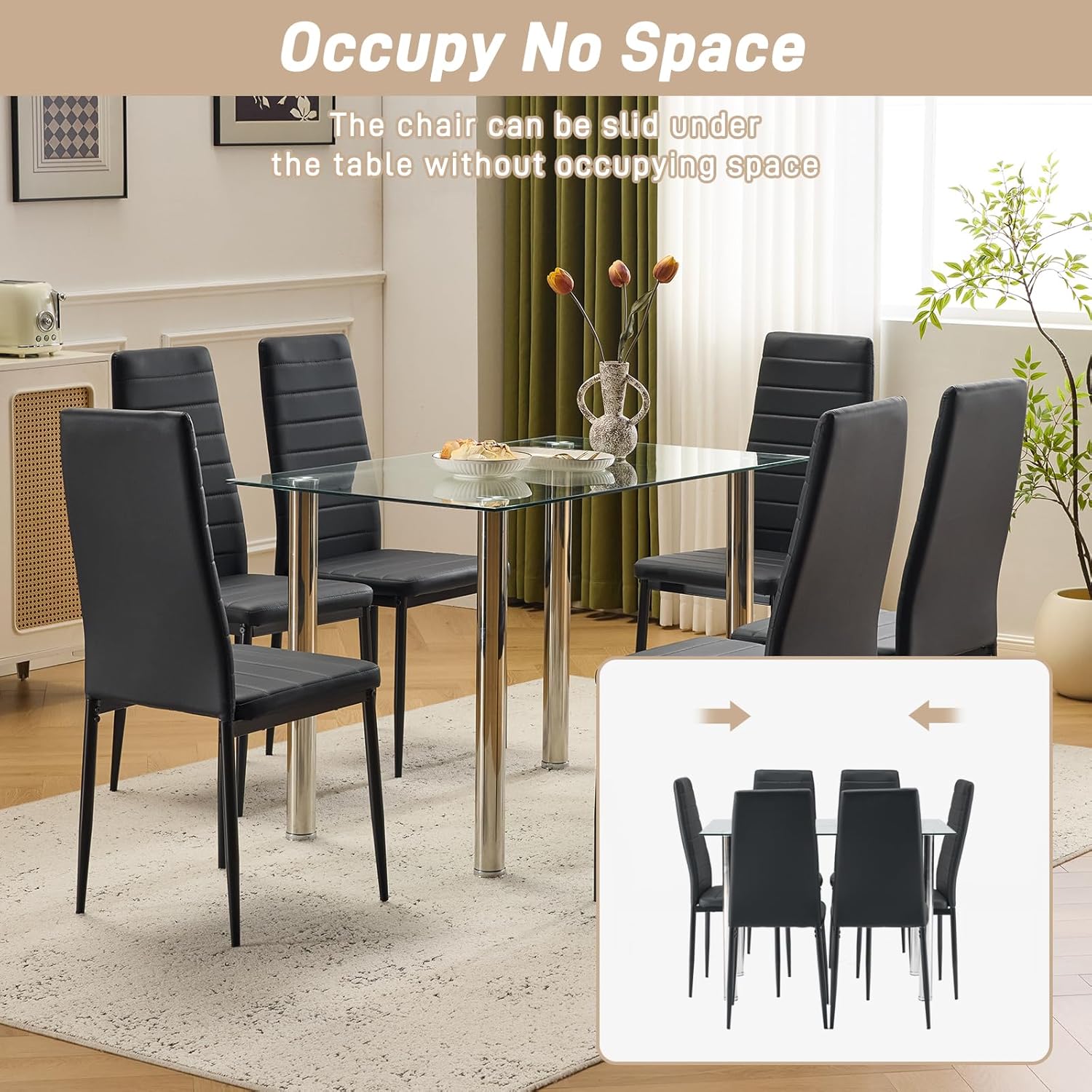 【Buy 1 Take 1】Dining Chair Leisure Backrest Nordic Chair Home Leather ...