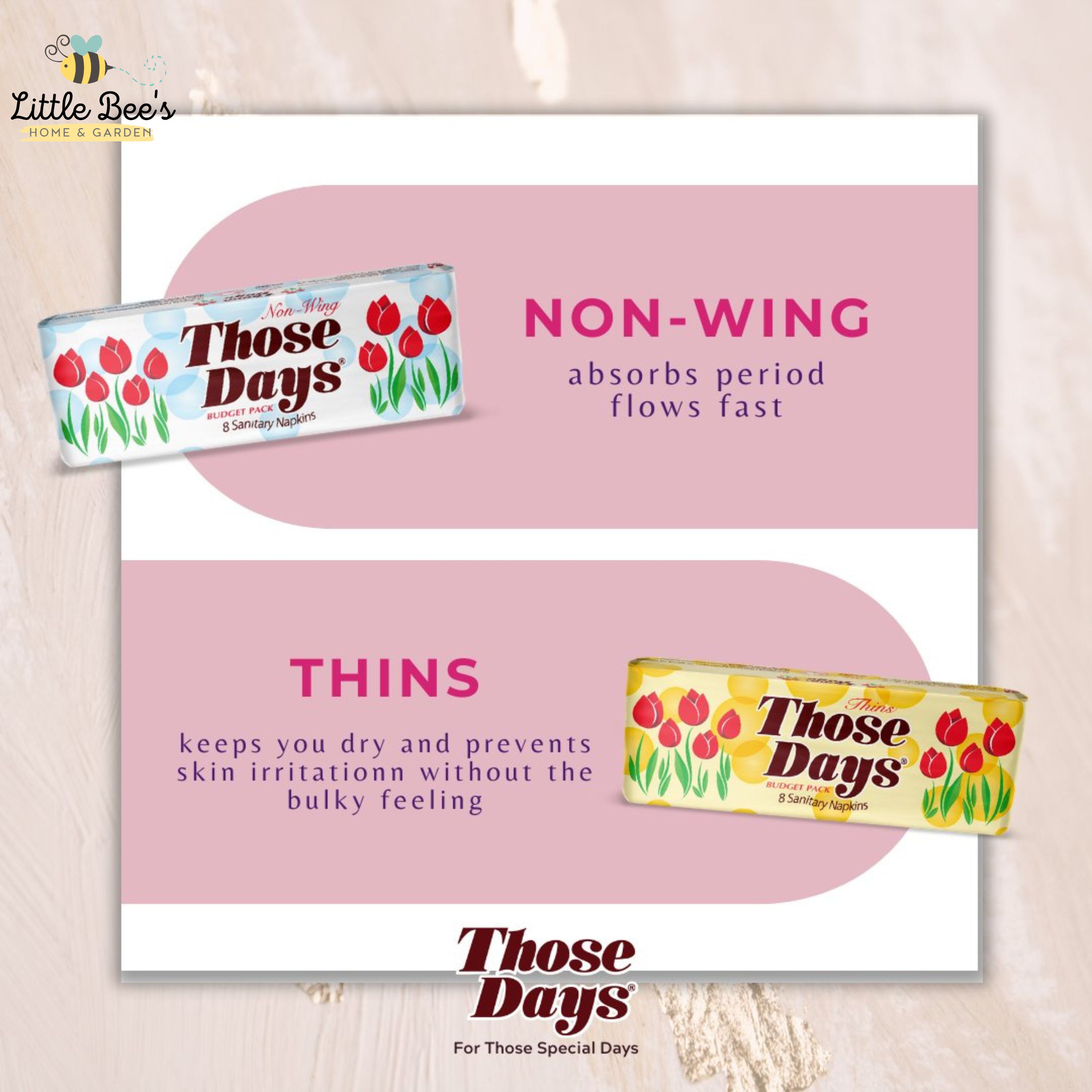Those Days Sanitary Napkin Non Wing Sulit Budget Pack 8pcs | Shopee ...