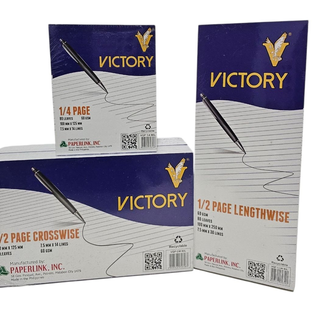Victory White Quiz Pad Paper- Set of 10 Pads | Shopee Philippines