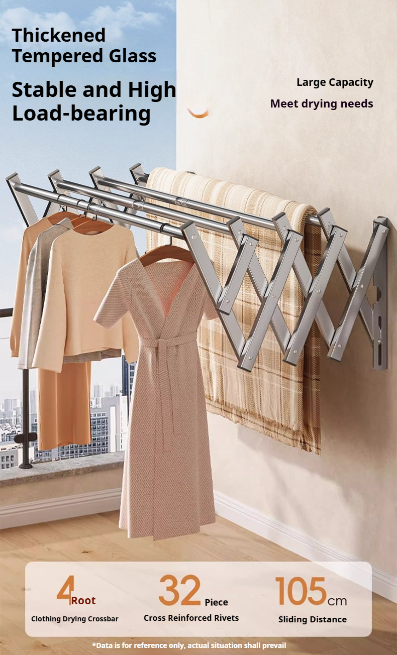 COD 3/4/5 Bar Foldable Sampayan Stainless Steel Drying Rack Clothes ...
