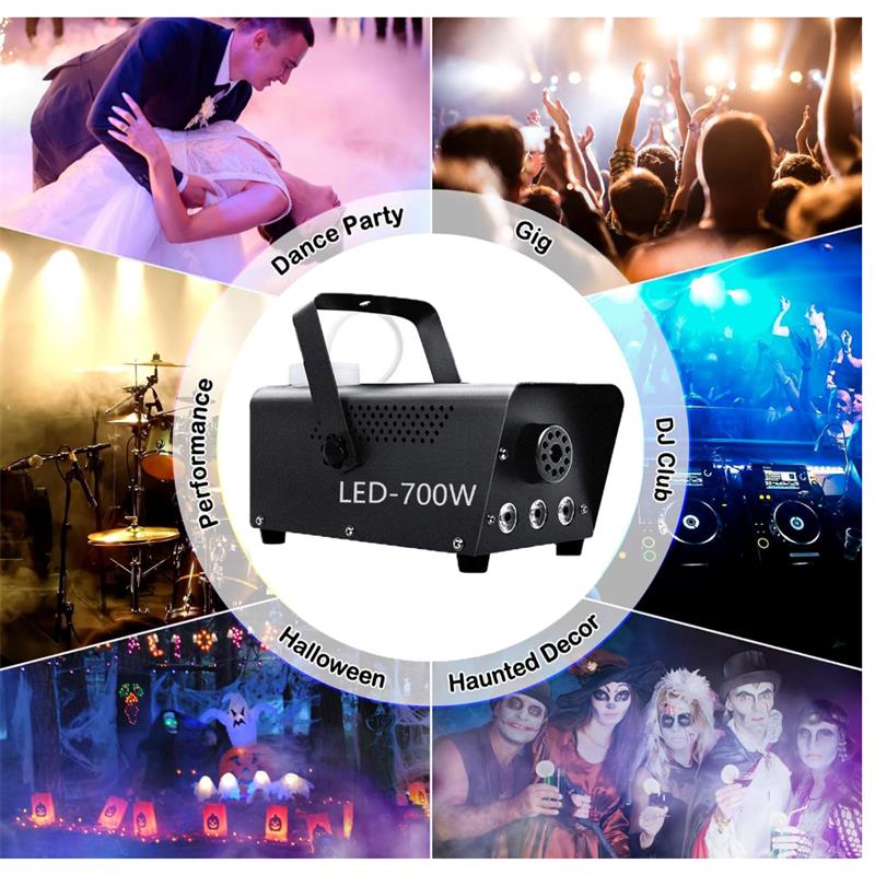 Fog Machine 700W RGB Led Fog Machine Wireless Remote Control Stage ...