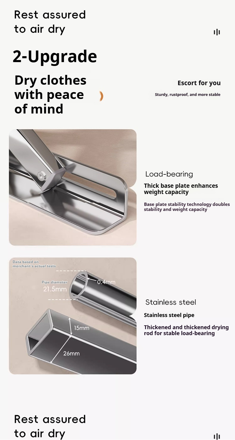 COD 3/4/5 Bar Foldable Sampayan Stainless Steel Drying Rack Clothes ...