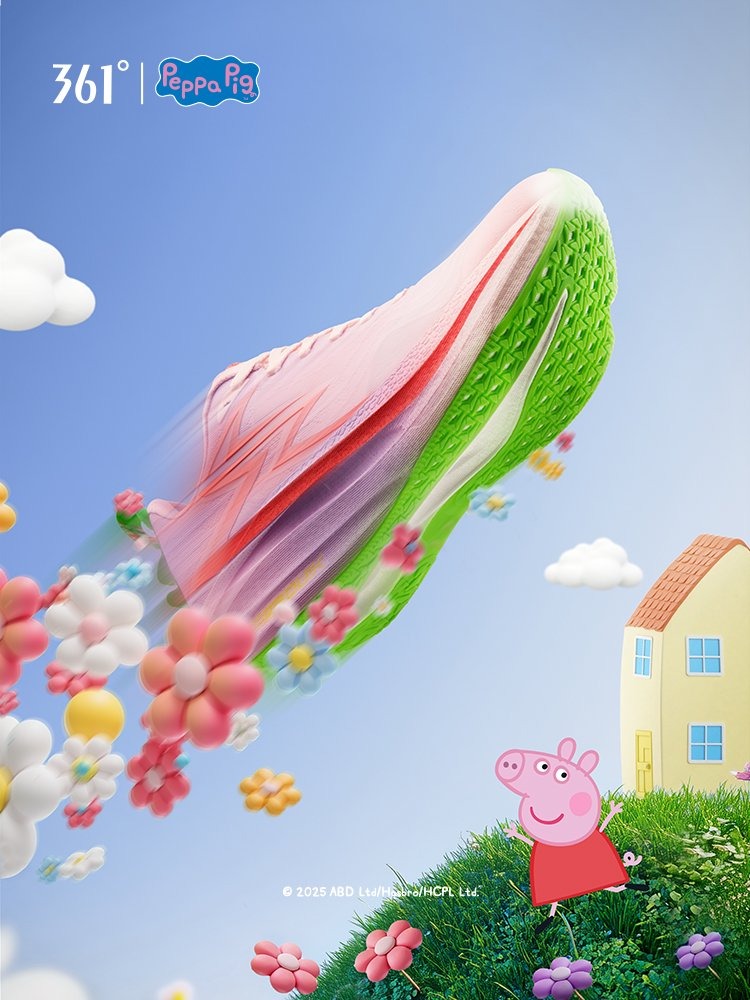 361 Degrees Flame 4.0 MIX Peppa Pig New color Men Women Running shoes ...