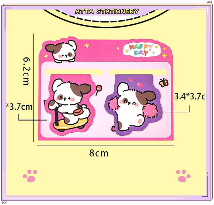 2PCS/Set Cute Magnetic Bookmark Student Cartoon Bookmarks Magnet Book ...