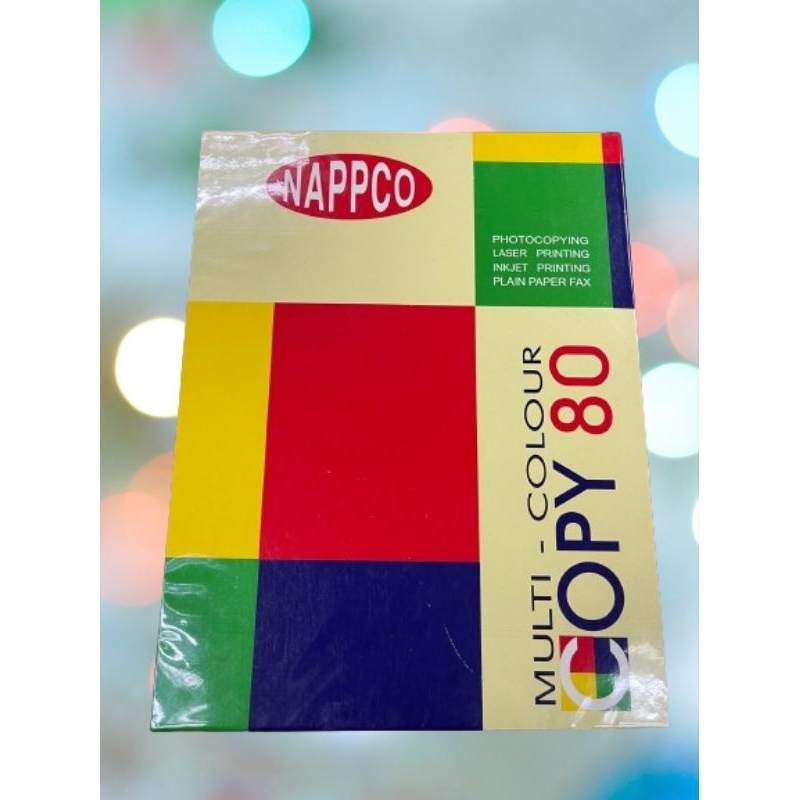 Nappco Multi Color Copy Paper 80 GSM Sub 24 per ream 500 sheets ...