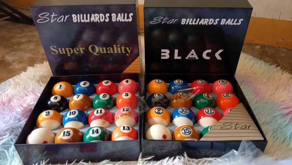 STAR BILLIARDS BALLS BLACK & TV PRO CUP COMBINATION | Shopee Philippines