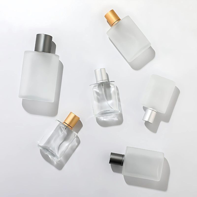 Glasspak 25ml 30ml 50ml Flat Oval Perfume Bottle Clear Frosted Empty ...