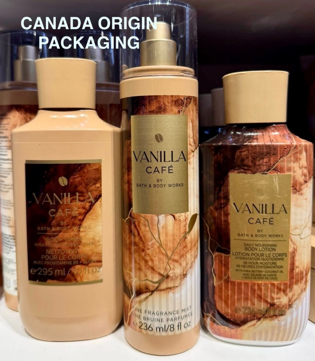 BBW VANILLA CAFE MIST / VANILLA ROMANCE MIST & VANILLA EASE BODY MIST ...