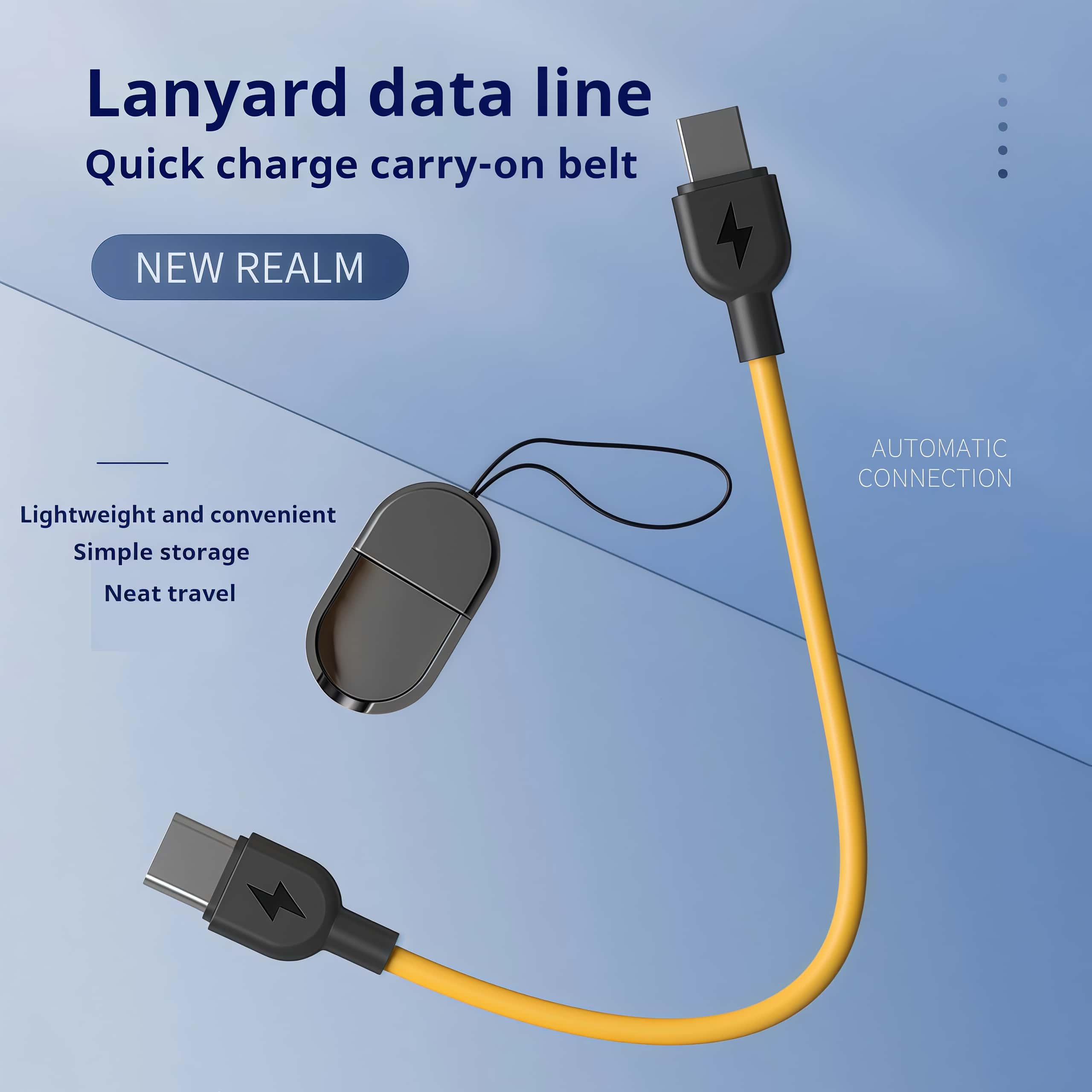 60w Keychain Dual UDB C Short Cable Pd20w Type-C To iOS Data Cord For ...