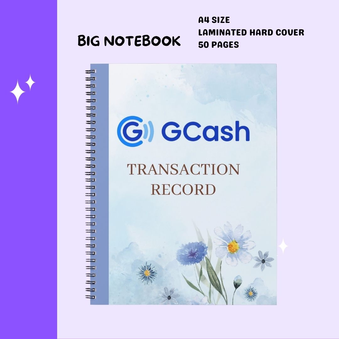 Gcash BIG Notebook A4 Size Laminated Hard Cover 50 Pages Transaction ...