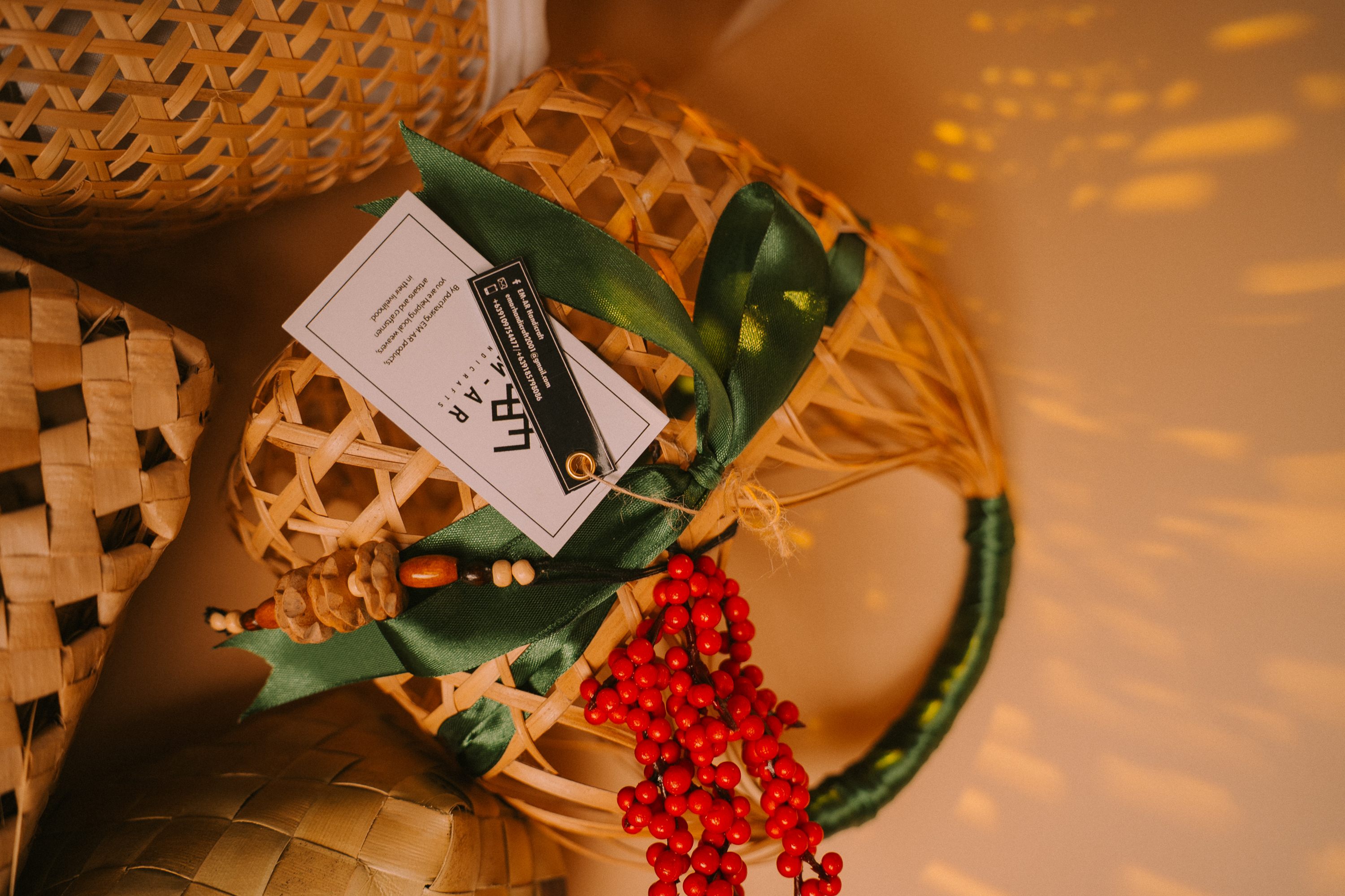 Christmas Basket Natural Buri Stick in Eyelet Weave | Shopee Philippines