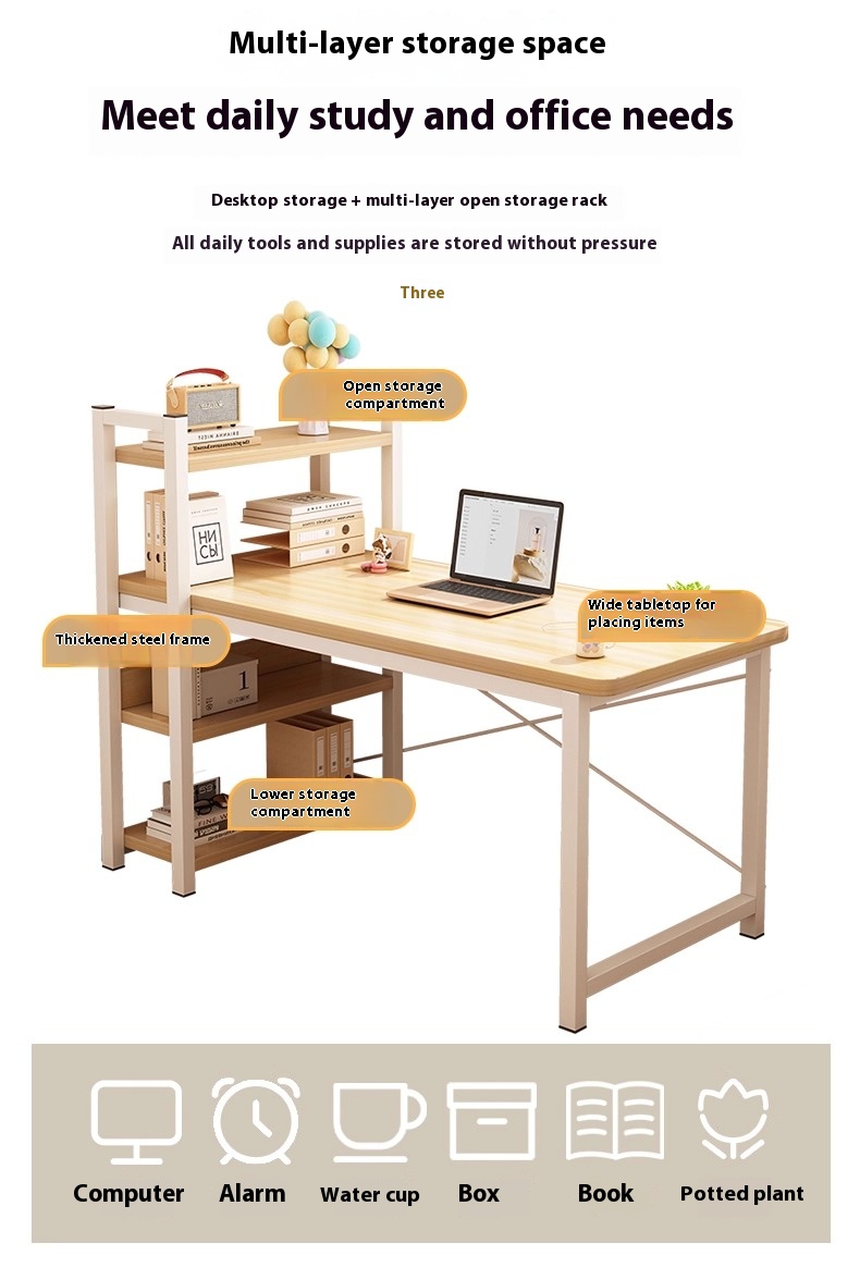 Bookshelf study table student computer table study room bedroom office ...