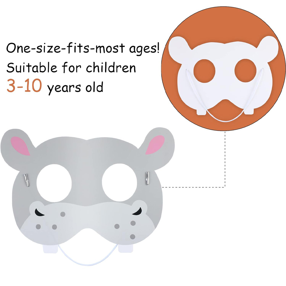 16Pcs Woodland Safari Animal Party Mask Carnival Jungle Safari Animal ...