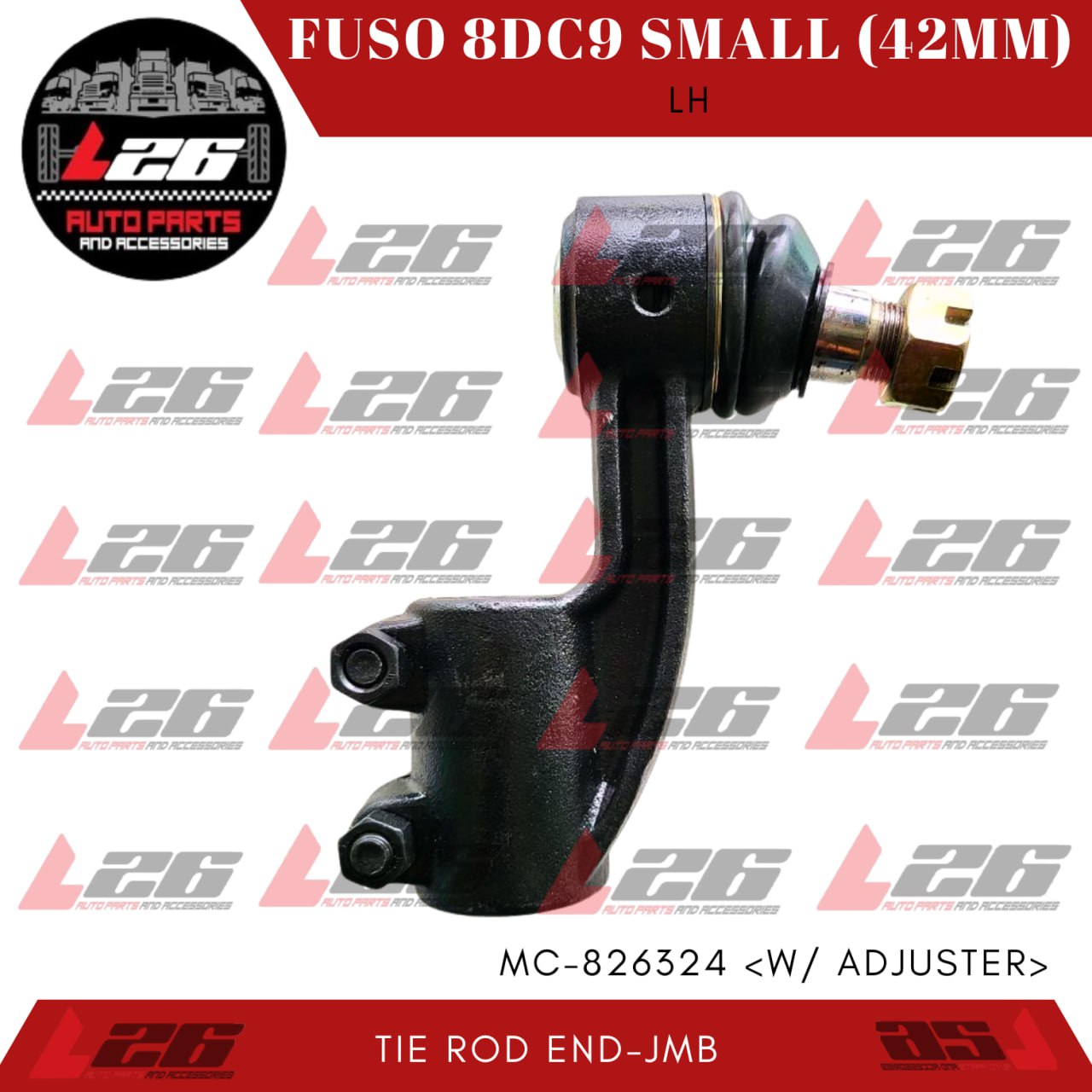 42mm Mitsubishi Fuso 8DC9 LEFT SIDE LH TIE ROD END with adjuster Small ...