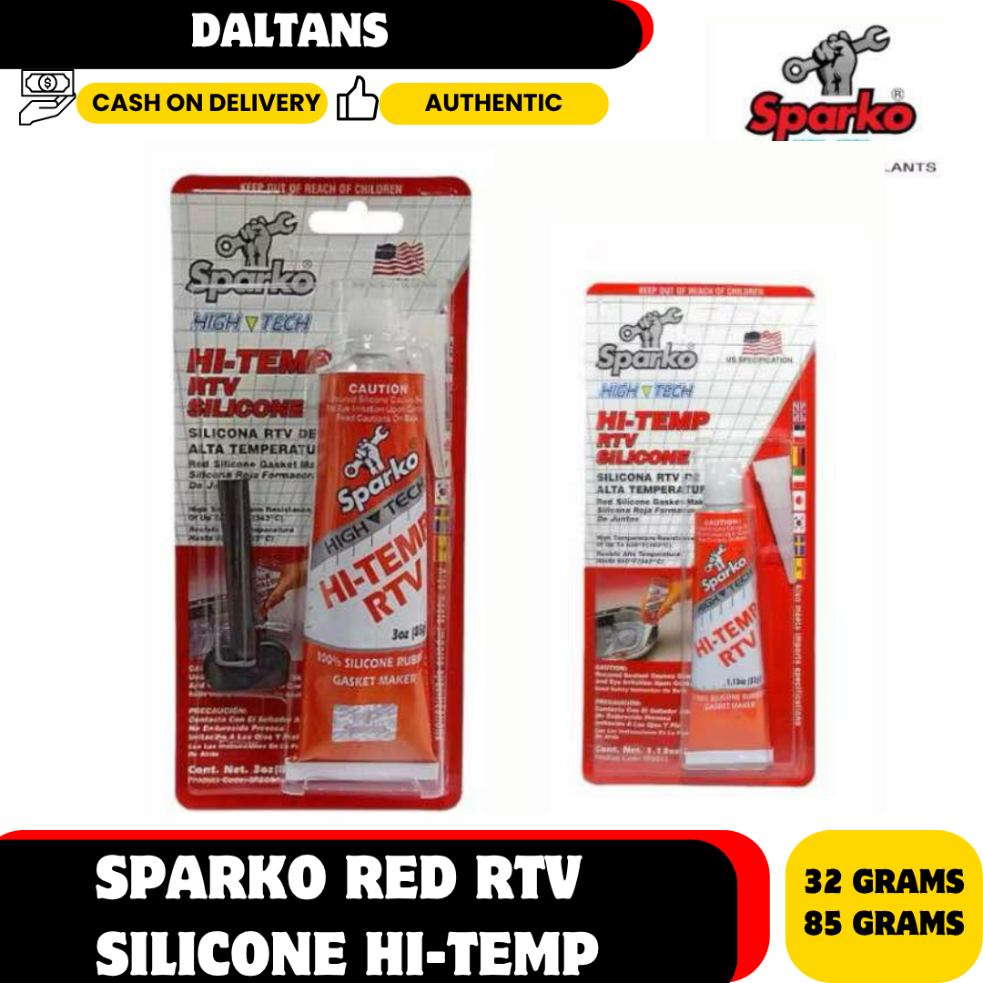 SPARKO SILICONE GASKET MAKER HI-TEMP RTV 85 GRAMS 32 GRAMS | Shopee ...
