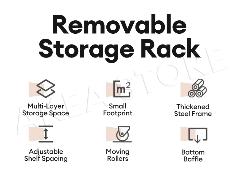 【Thickening】Printer Shelving With Wheels Office Organizer Shelves ...