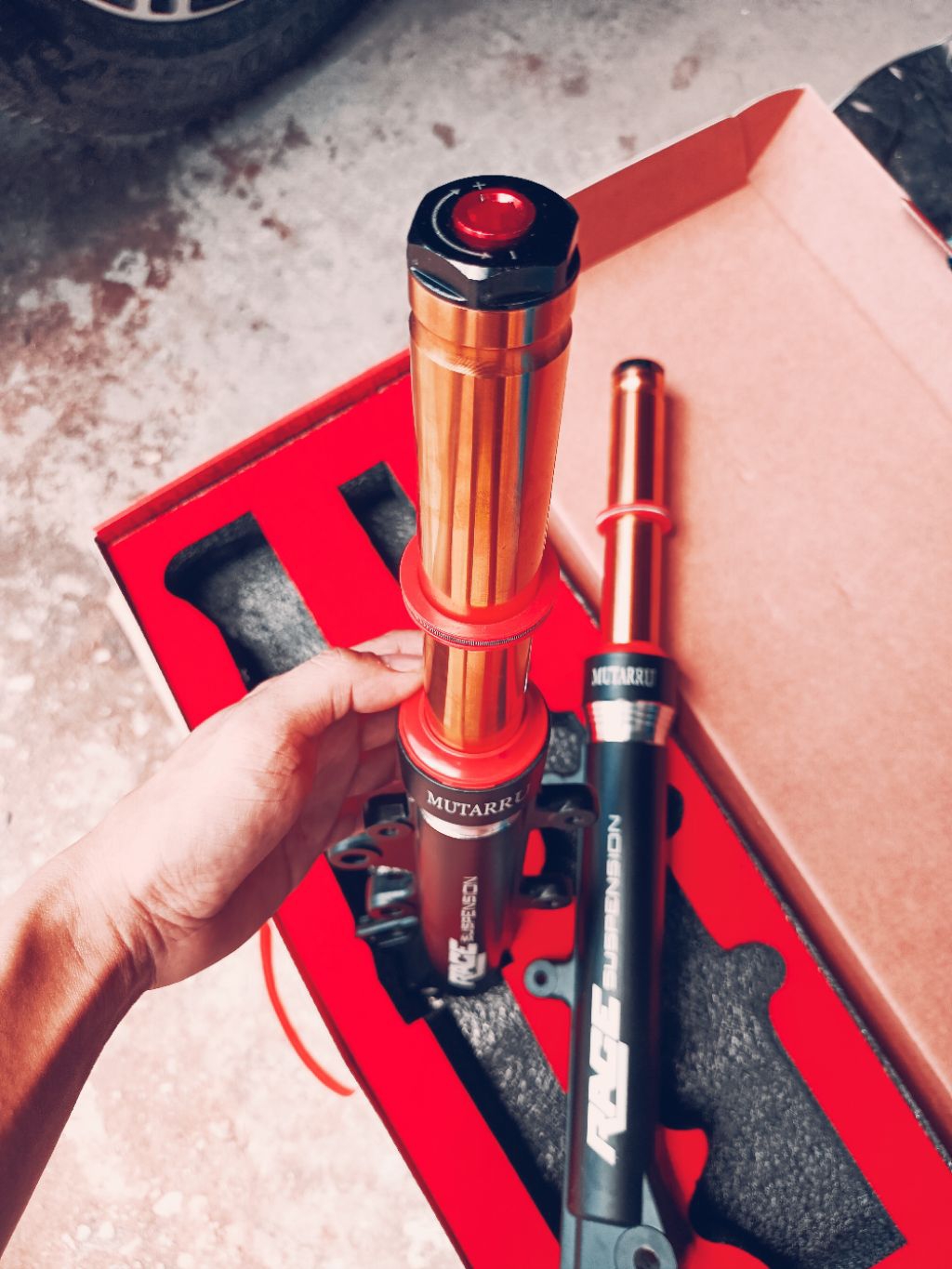 MUTARRU front shock RACE SUSPENSION ADJUSTABLE REBOUND for nmax/aerox ...