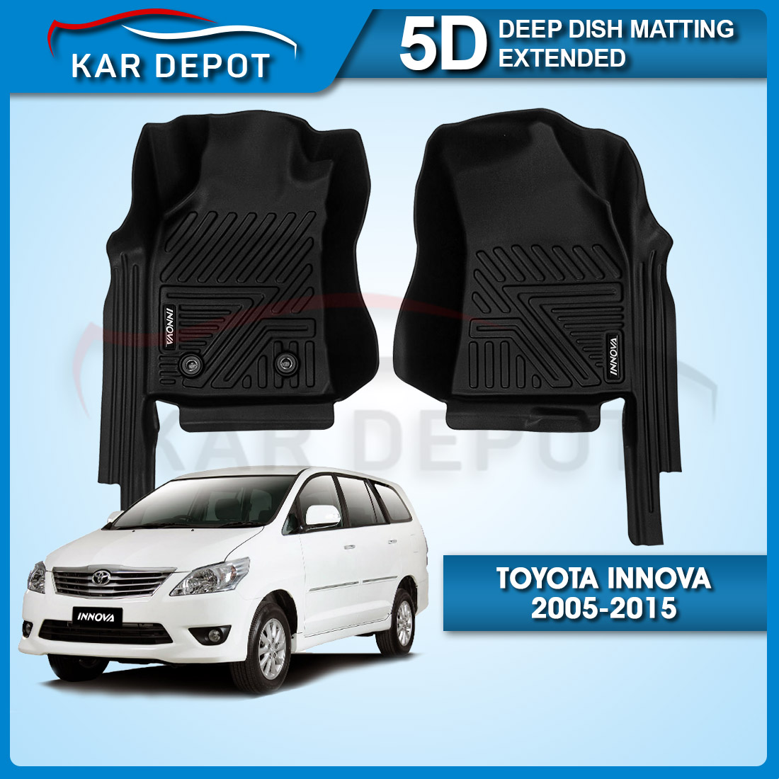 TOYOTA INNOVA 2005-2015 5D FULLY EXTENDED DEEP DISH MATTING | Shopee ...