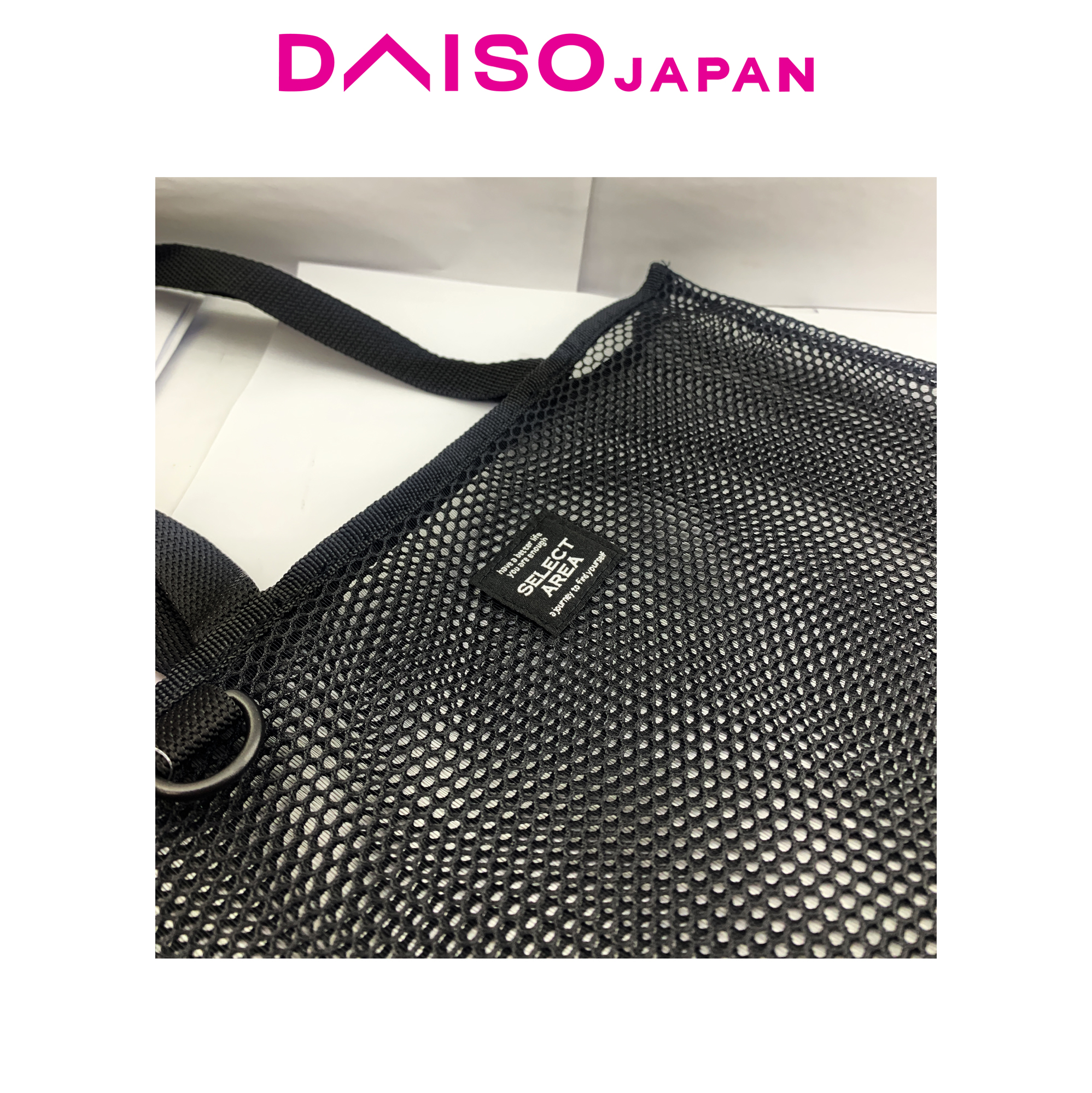 Daiso Black Mesh Mini Tote Bag | Shopee Philippines