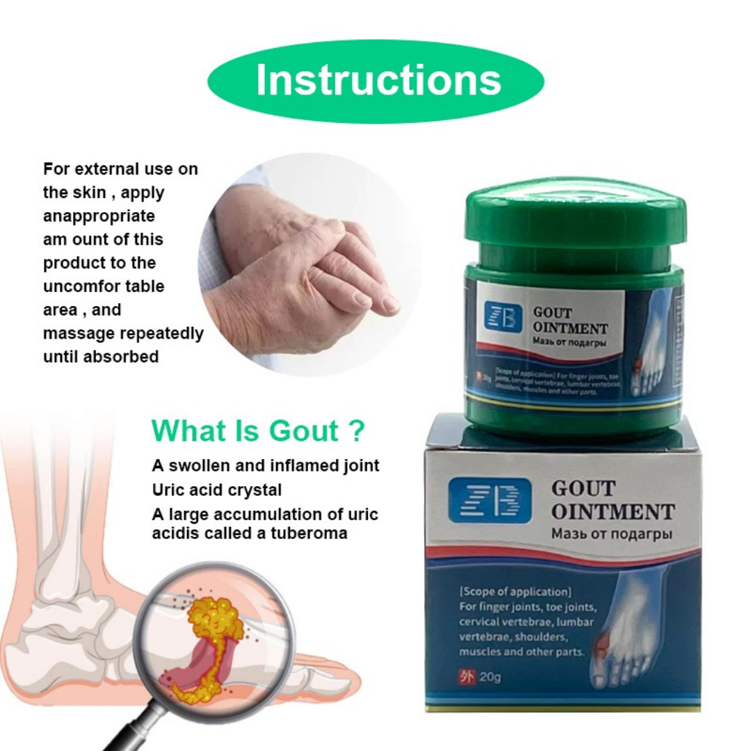BEST SELLING!Gout Cream 20g Treatment Gout Cause Waist Shoulder Leg ...