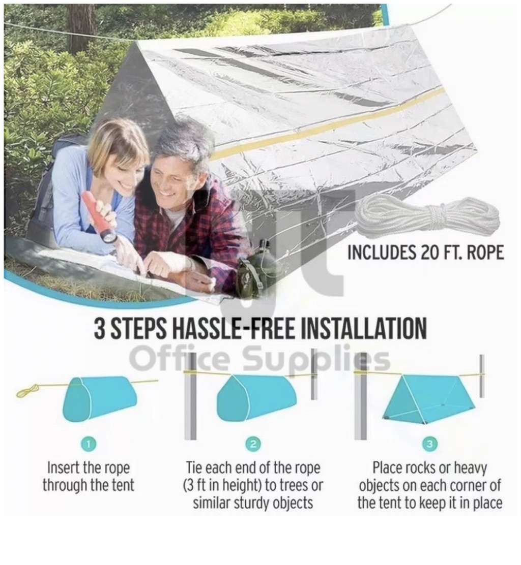 Emergency Shelter w/ String Outdoor Essentials Protective Shelter ...