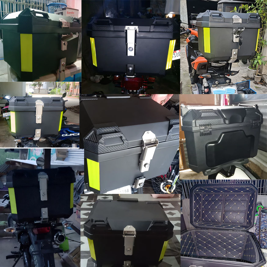 Motorcycle Trunk 45L Top Box For Motorcycle Tail Box Universal Large ...