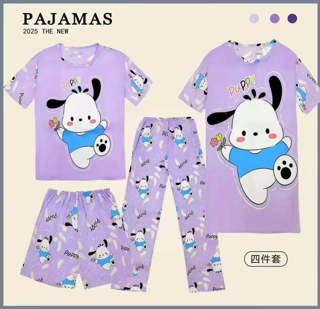 4 in 1 terno pajama with short and dress Pangbahay for women | Shopee ...