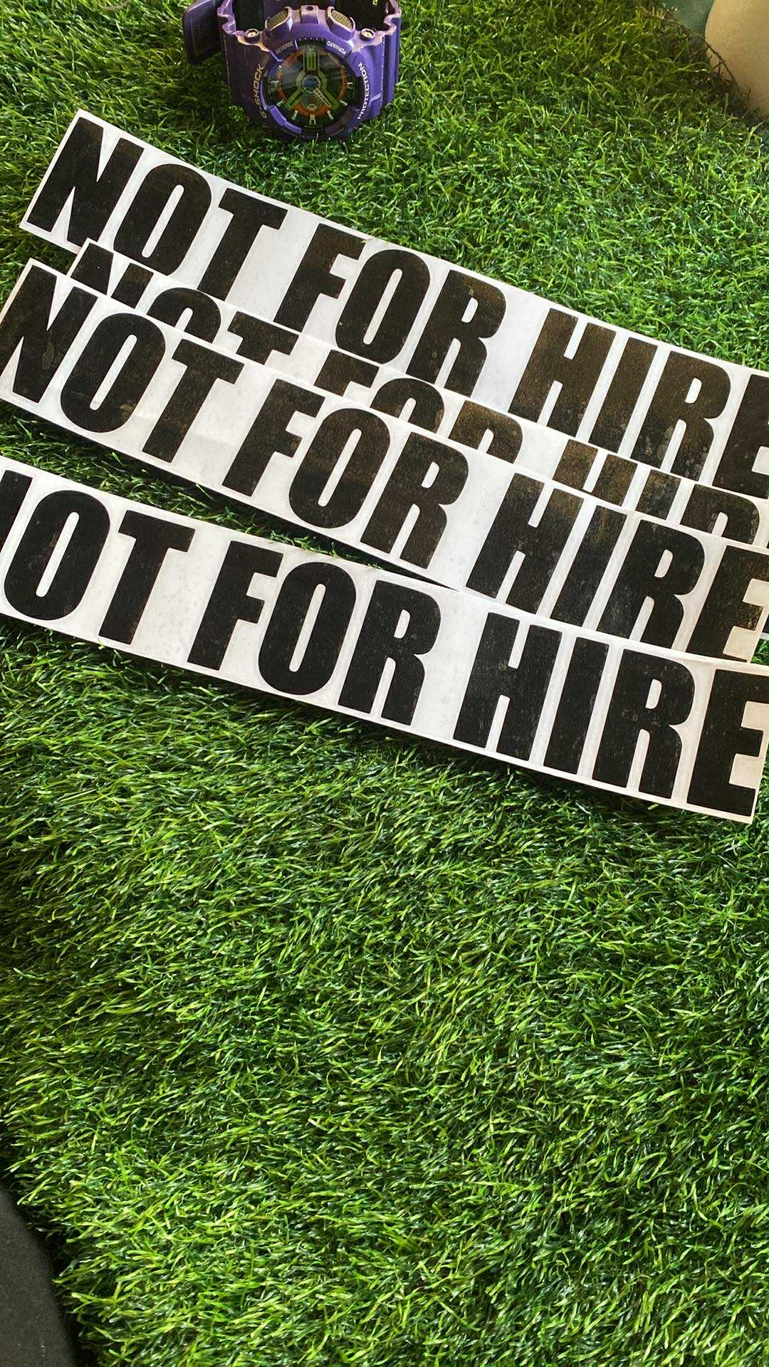 Not for Hire Sticker. Truck Isuzu Travis Kia H300 L300 FB Van Vehicle ...