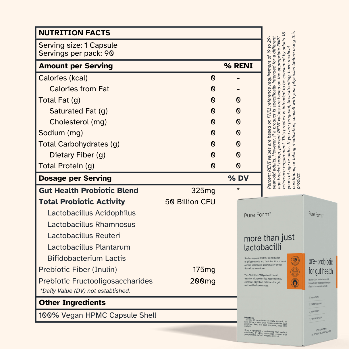 NEW Pure Form Pre + Probiotics for Gut Health | 50 Billion CFU ...