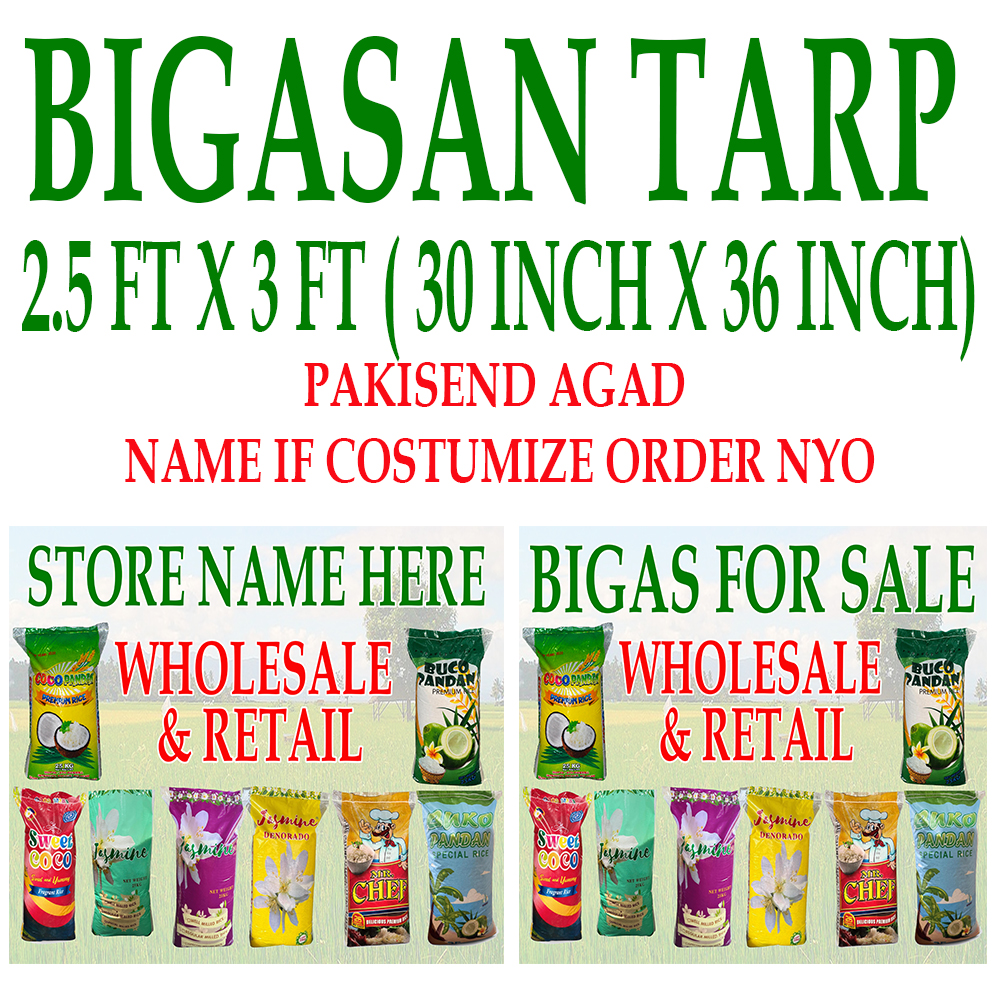 BIGASAN TARP WHOLE SALE RETAIL 2.5 X 3 FT WITH EYELET | Shopee Philippines
