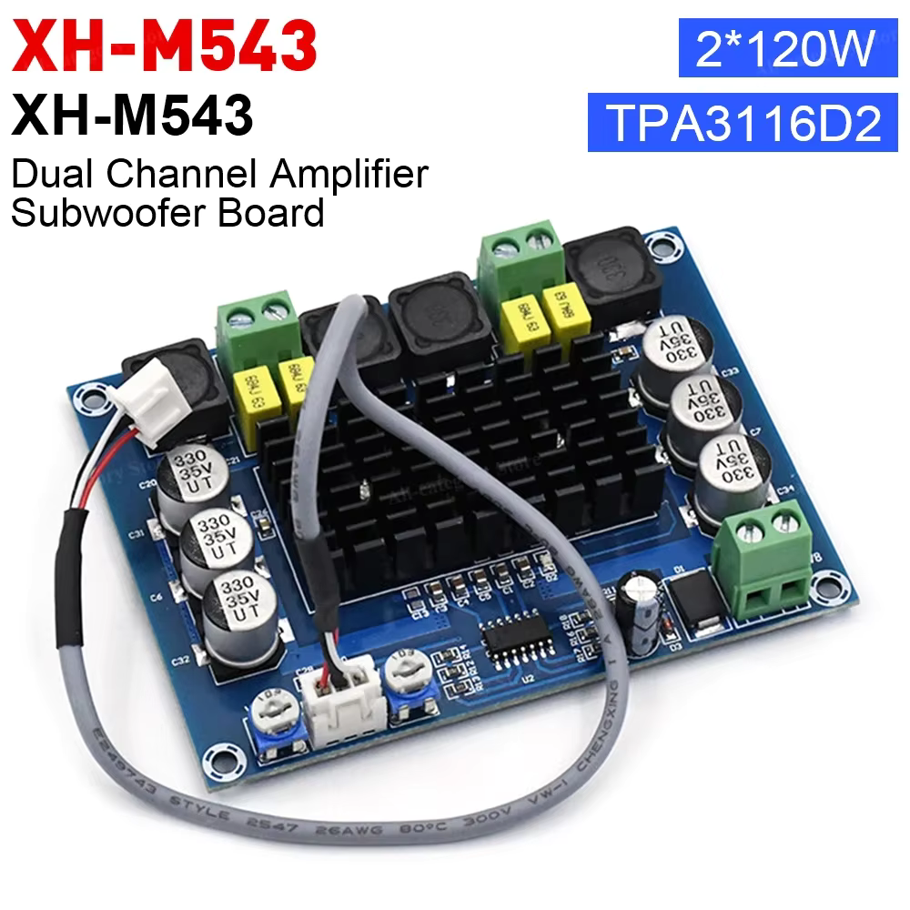 TPA3116 D2 DC 12V 24V 120W*2 Digital Audio High Power Amplifier Board ...