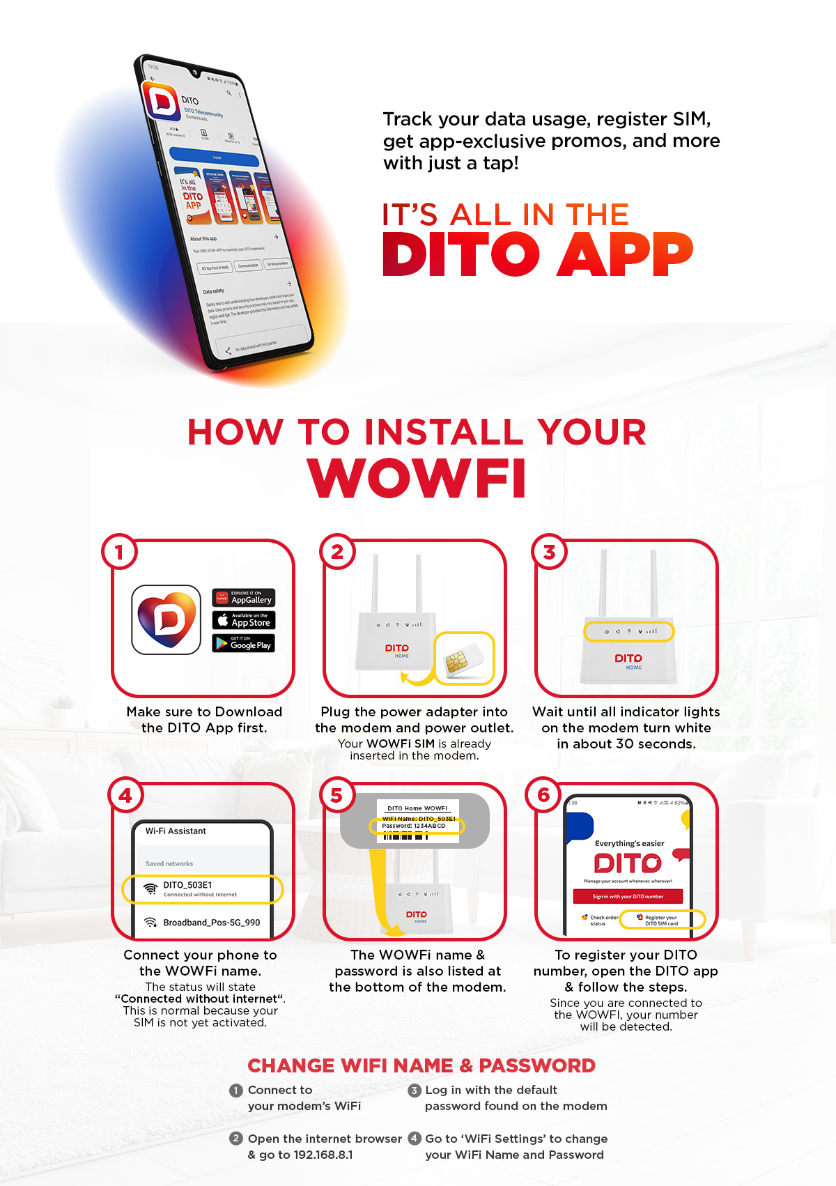 DITO HOME WoWFi Pro w/ 365 Days UNLI Data | Shopee Philippines