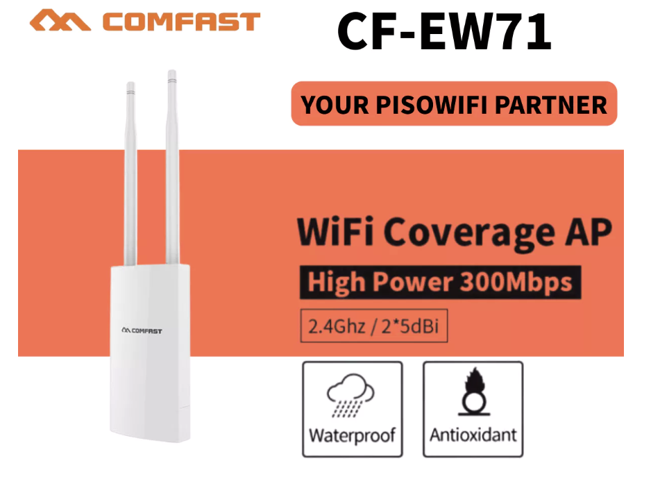 Comfast CF-EW71 300Mbps Outdoor Access Point For Piso WiFi / Vendo ...
