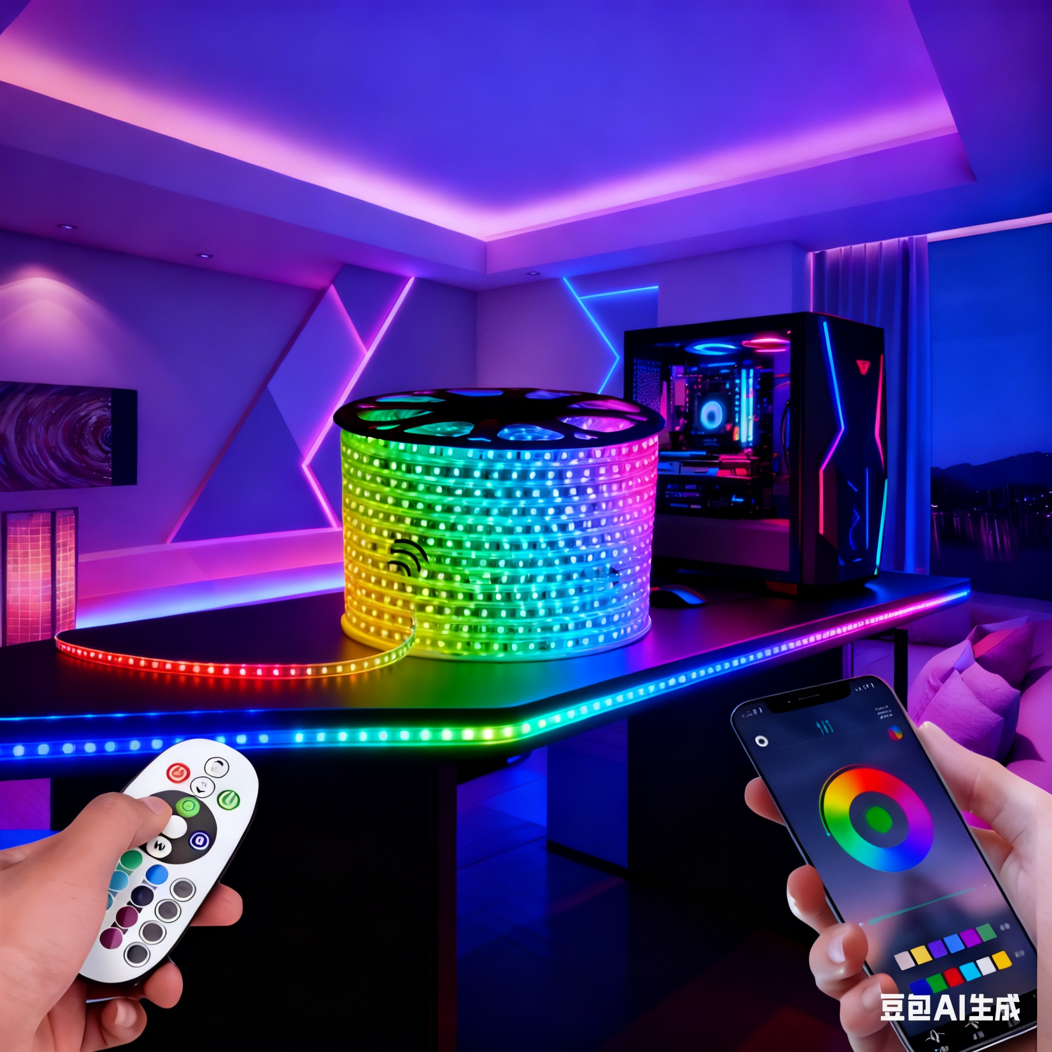 Luxy 5M-30M LED Strip RGB Light For Ceiling Decorative Christmas Lights ...