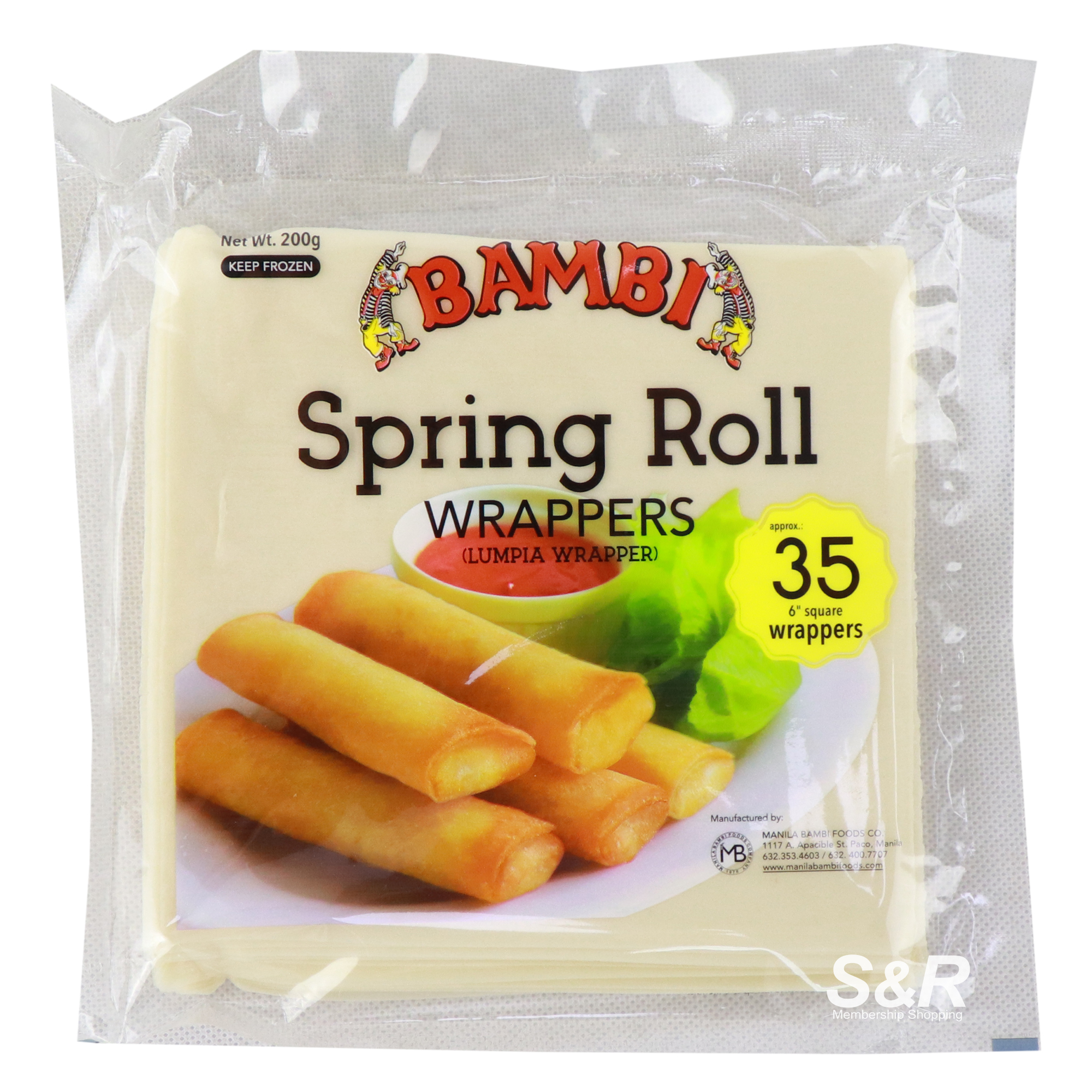Bambi Spring Roll Wrappers Small 200g | Shopee Philippines