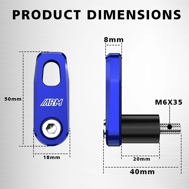 ARM Aluminum Motorcycle Hook CNC Multi-Purpose Universal With Sticker ...