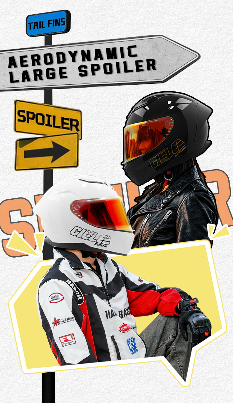 GILLE FF007 KERENA Helmet Two Tone Full Face Motorcycle Helmet For ...