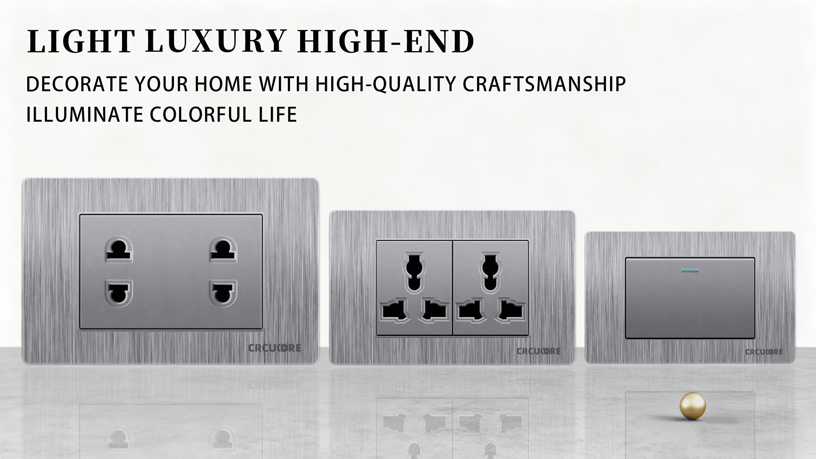 CIRCUCORE Wall Switch Outlet Wide Series Home Light Switch 1/2/3 Gang ...