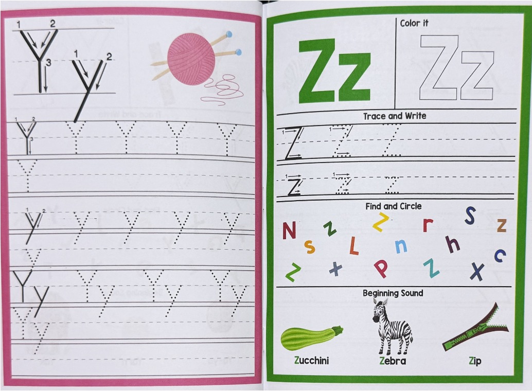 Alphabet Book (Writing, Coloring, Sounds, Activity) for 3-6yrs old ...