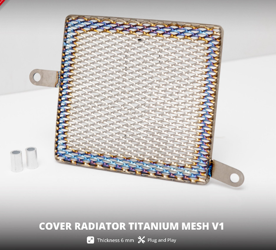 TITANIUM RADIATOR COVER – MESH V1-V2 PREMIUM SERIES [NMAX/AEROX/VARIO ...