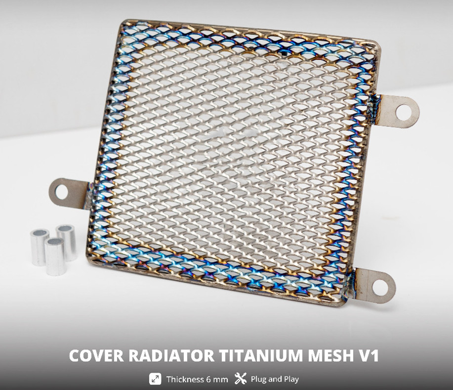 TITANIUM RADIATOR COVER – MESH V1-V2 PREMIUM SERIES [NMAX/AEROX/VARIO ...