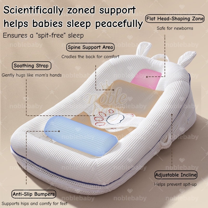 4-in-1 Inclined Baby Bed to Reduce Spit Up - Soothing Sleeper for ...