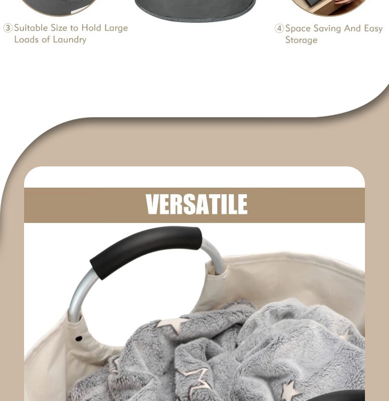 Waterproof Oxford Fabric Laundry Bag Handle Foldable Large Dirty ...